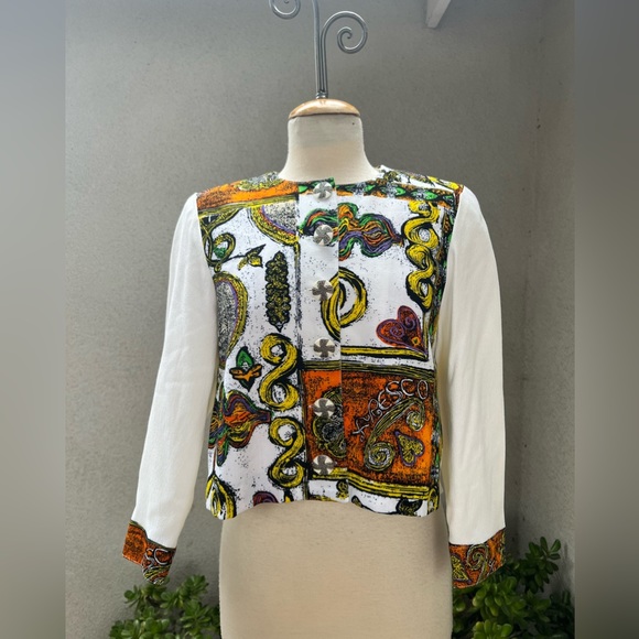 Platinum | Jackets & Coats | Vintage Glam 8s Bolero Style Jacket White ...